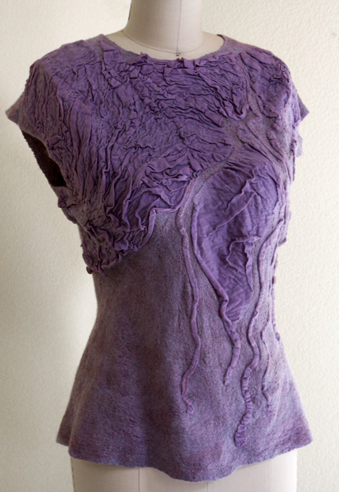 Nuno Felting TUTORIAL Light Felted Summer Sleeveless Top Pattern ...