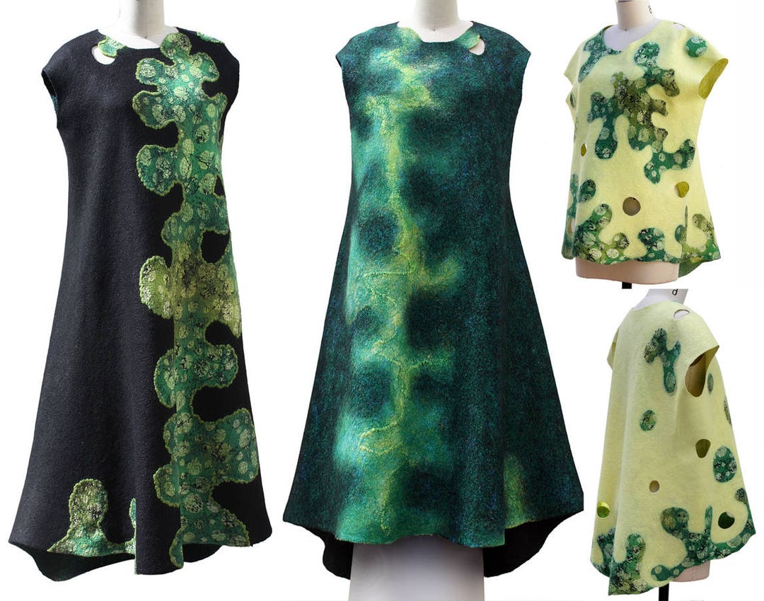 Reversible Dress Felting TUTORIAL Feltmaking Instructions Making Felted ...