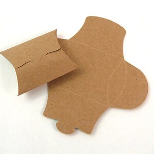 Tiny Pillow Boxes - 20 DIY Recycled Kraft Mini Favor Boxes - Jewelry ...