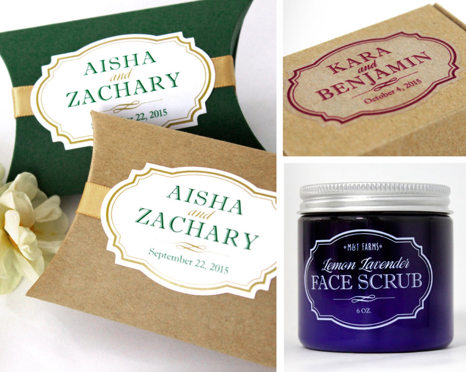 48 Custom Stickers personalized wedding favor stickers | Etsy