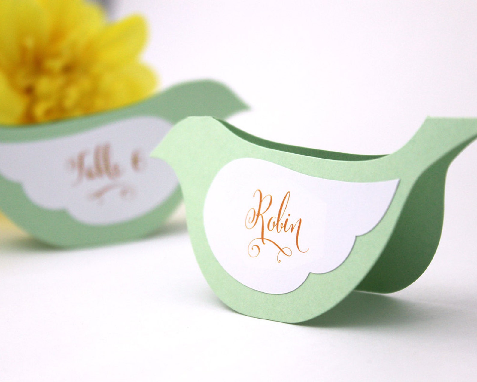 Bird Place Cards, Unique Wedding Escort Cards, Blank or Printed ...