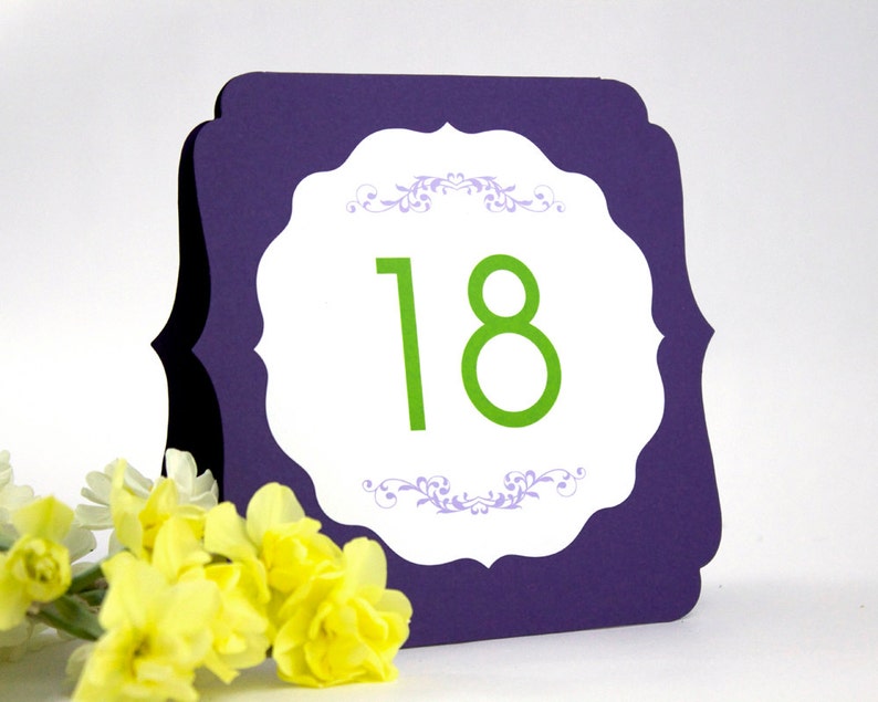 Table Number Tents - Large 2-sided Number Cards, Elegant Modern Wedding ...