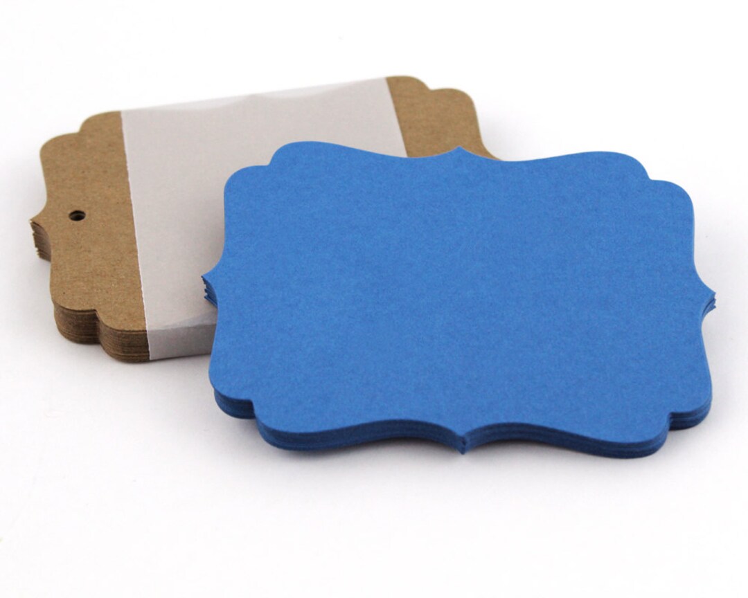 Bracket Note Cards, Large Tags, 4.5" X 3.25", Blank Die-cut Place Cards ...