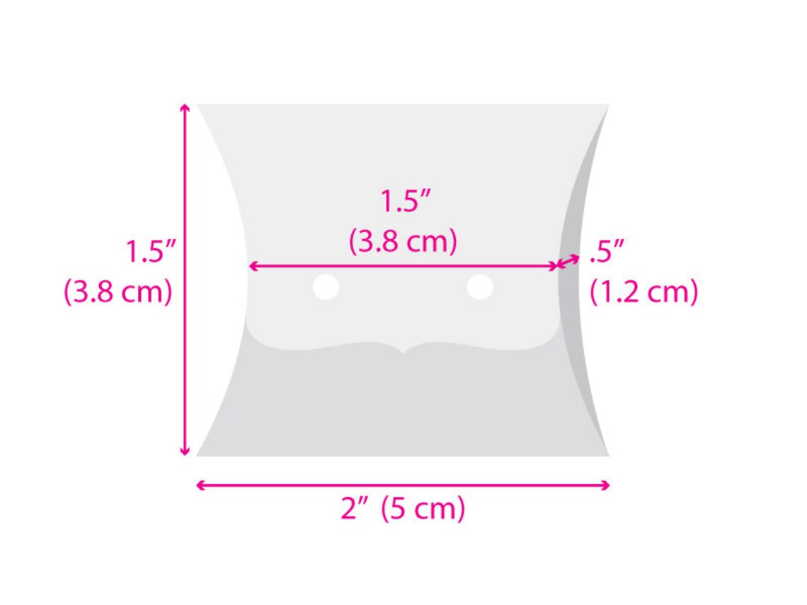 Mini Pillow Boxes - 20 DIY Kraft Favor Boxes, 2" X 1.5" X .5", Jewelry ...