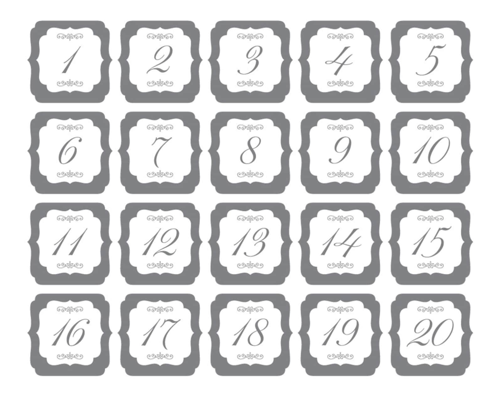 Large Table Number Tents Double-sided Layered Number Cards - Etsy