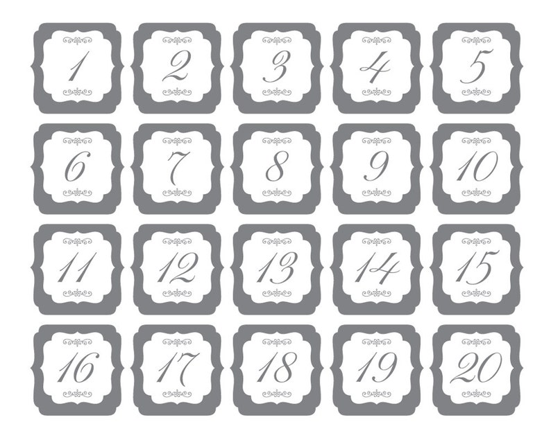 Large Table Number Tents Double-sided Layered Number Cards - Etsy