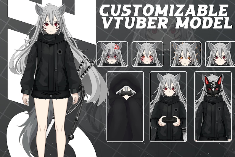 Customizable Vtuber Live2d Model Commission | Unique Vtuber Assets ...