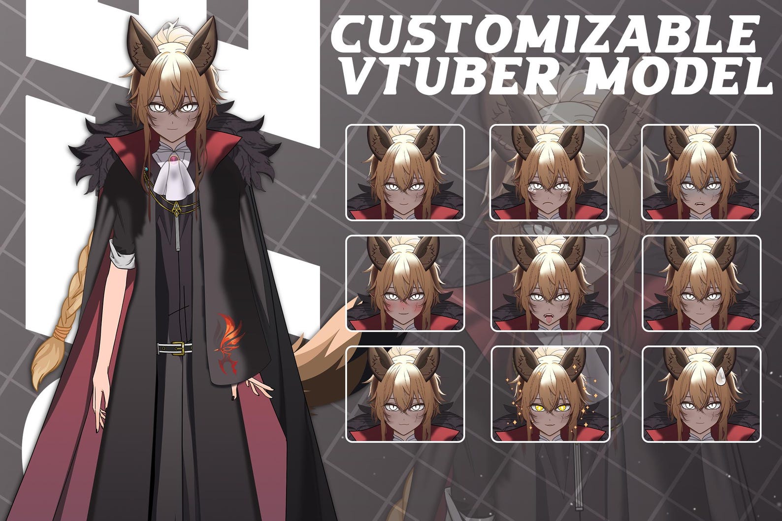 Customizable Vtuber Live2d Model Commission | Unique Vtuber Assets ...