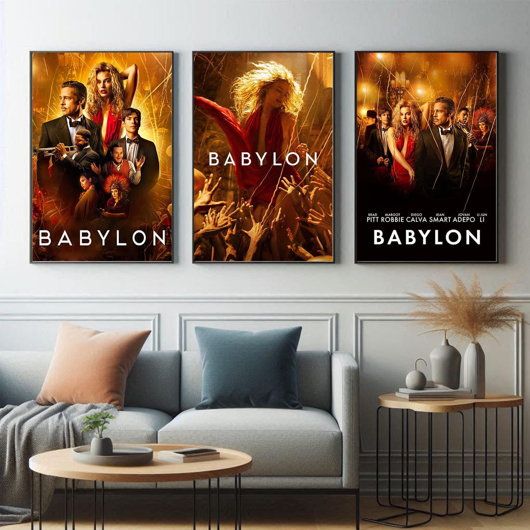 Babylon Movie Poster, Retro Film Art, Gallery Wall Art, Canvas Prints ...