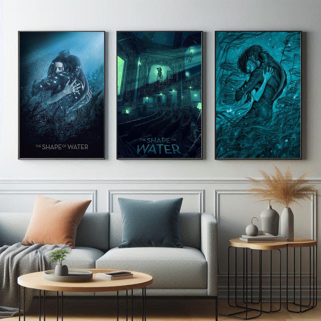The Shape of Water Movie Poster, Retro Film Art, Gallery Wall Art ...