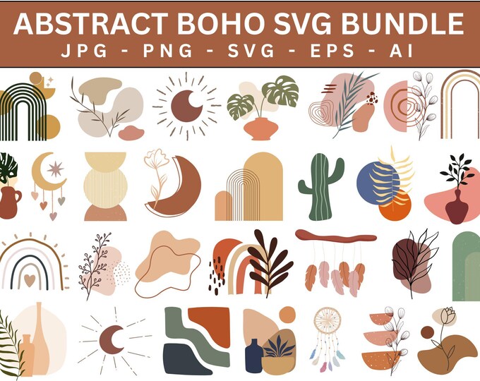 Boho Svg, Boho Elements Svg, Boho Wall Arts Svg, Bohemian Svg ...
