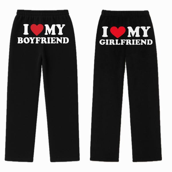 I Love My Boyfriend Pants - Etsy