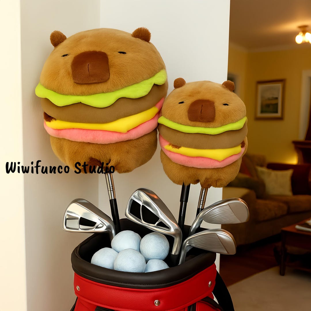 Hamburger Capybara Plush Golf Club Driver Cover – Fun Golf Gift - Etsy