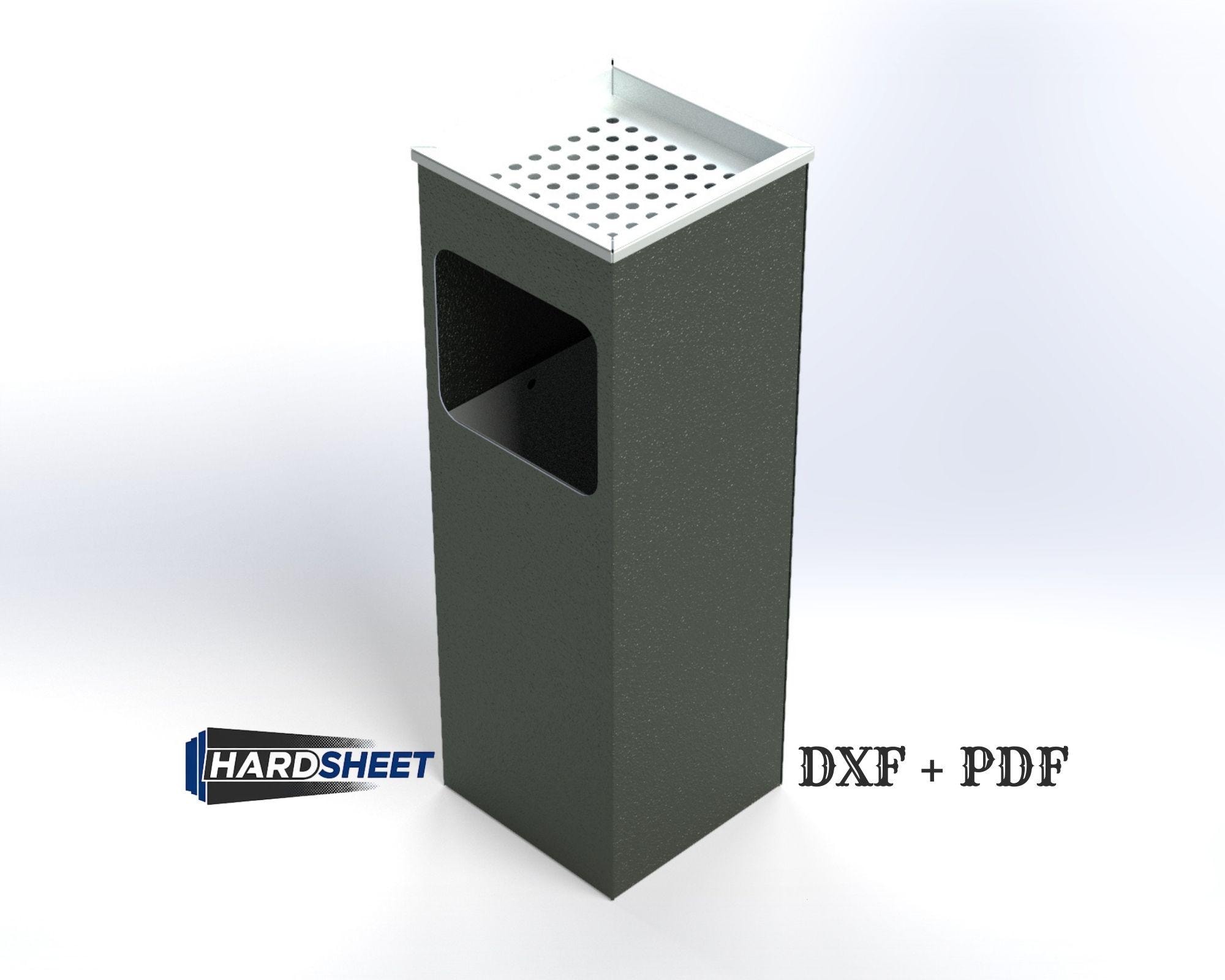 Outdoor Ashtray Trash Bin Design | Cnc DXF Files for Plasma Cutting ...