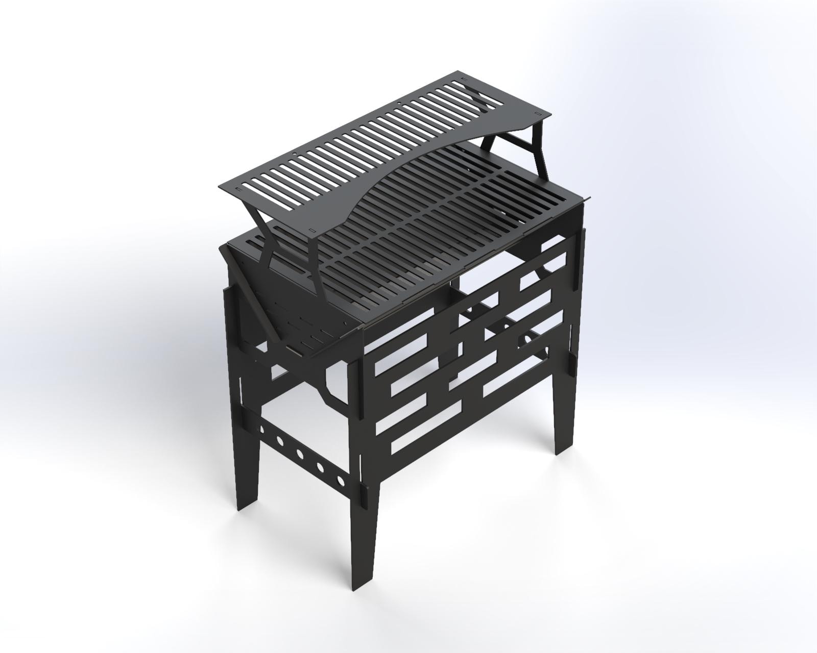 Laser Cut Bbq Grill | 2-tier Metal Barbecue Design | Outdoor Cooking ...