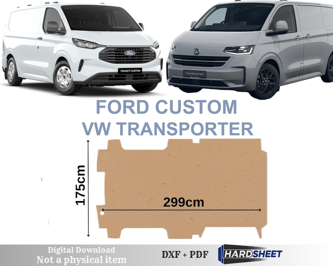 Ford Custom Vw Transporter Van 2024+ Long Wheelbase Floor Template Cnc ...