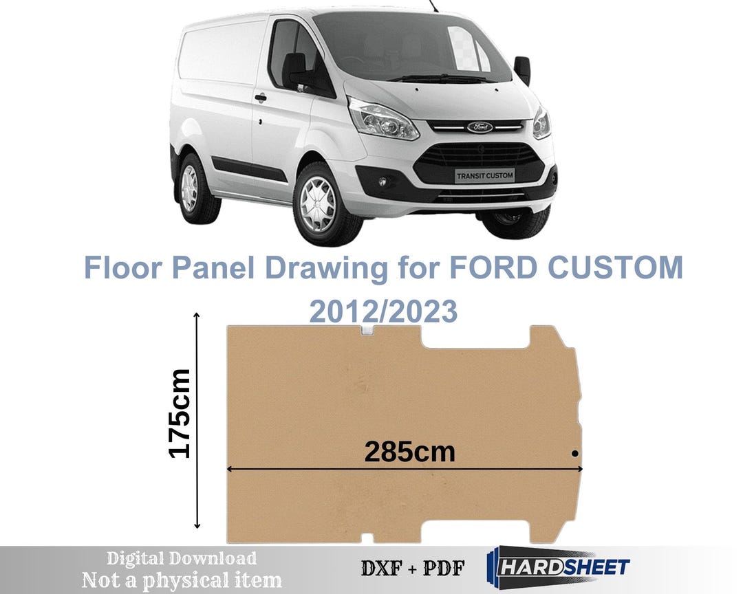 2012 , 2023 Ford Transit Custom Long Wheelbase Floor Template Cnc ...