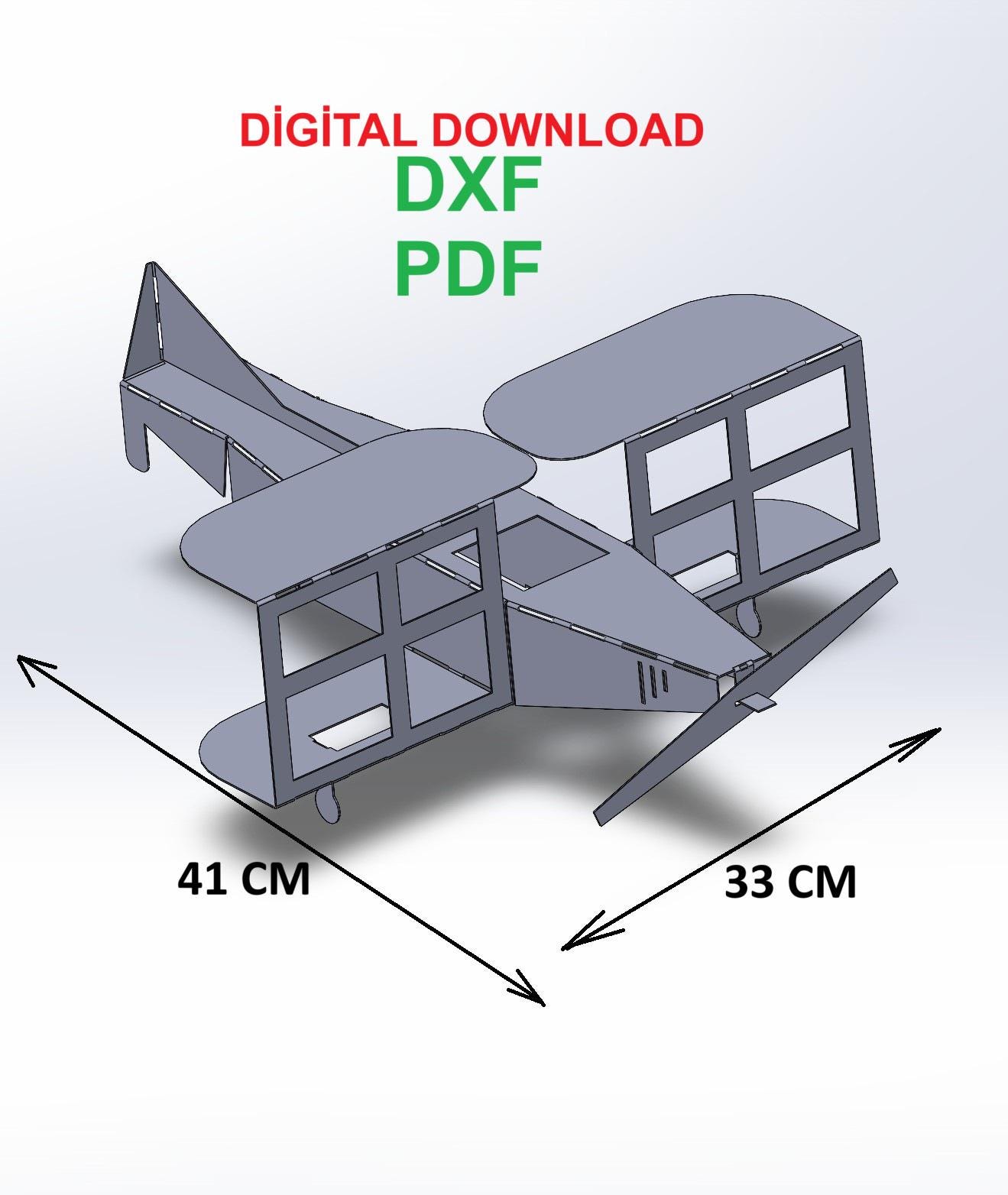 DIY Metal Airplane Model - Bendable Cnc DXF Files for Plasma Cutting ...
