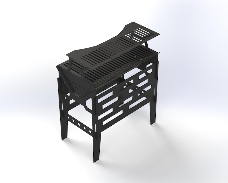 Laser Cut Bbq Grill | 2-tier Metal Barbecue Design | Outdoor Cooking ...