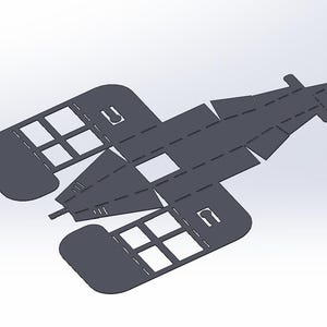 DIY Metal Airplane Model - Bendable Cnc DXF Files for Plasma Cutting ...