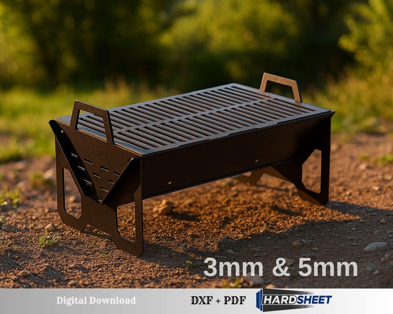 Portable Foldable Bbq Grill Easy Assembly Slot Design, Screw Support ...
