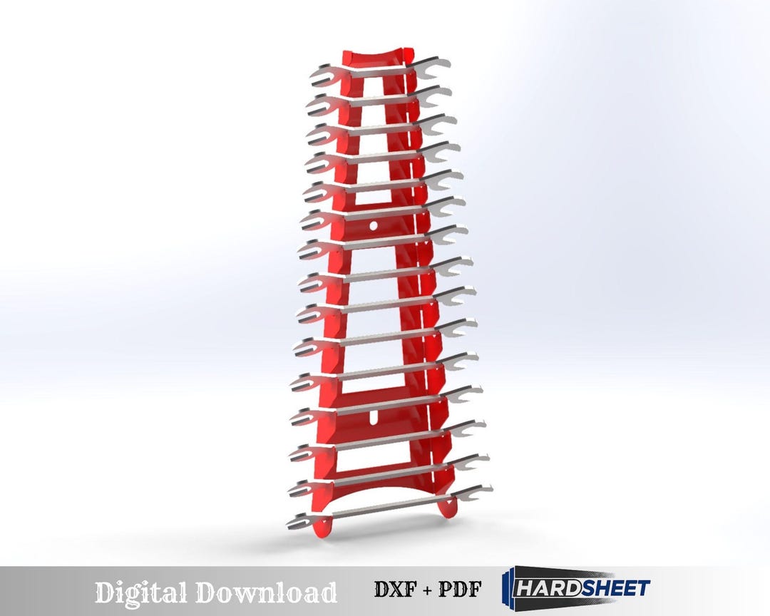 Wrench Organizer CNC DXF Files for Plasma Cutting | Wall Mounted Tool ...