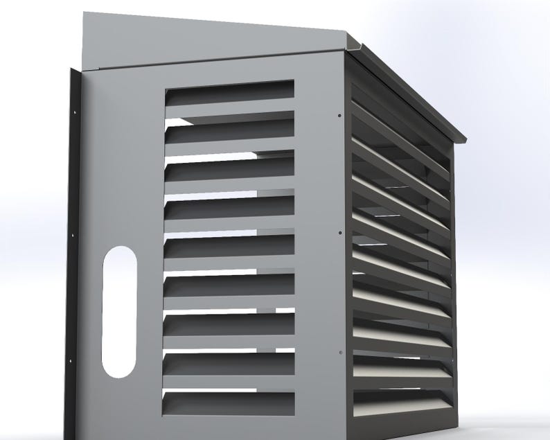 AC Cover 9000 BTU | Outdoor Metal Air Conditioner Enclosure | Cnc Laser ...