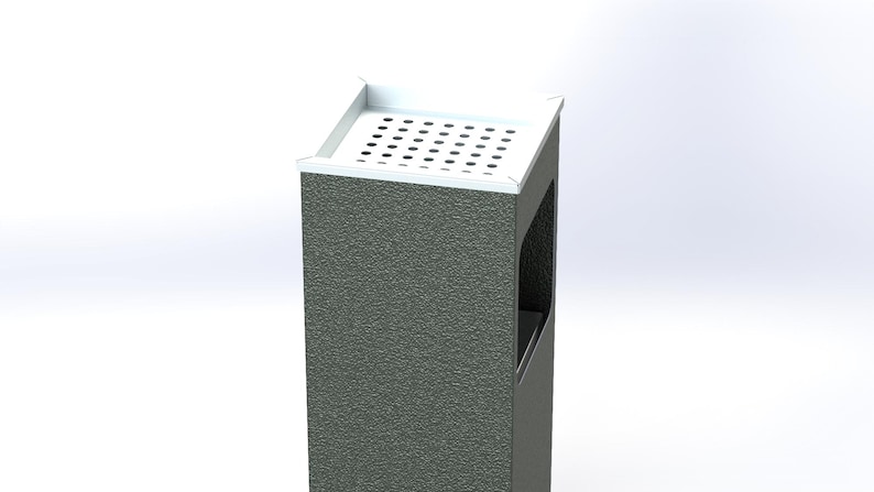 Outdoor Ashtray Trash Bin Design | Laser Plasma Cut DXF & PDF Files ...