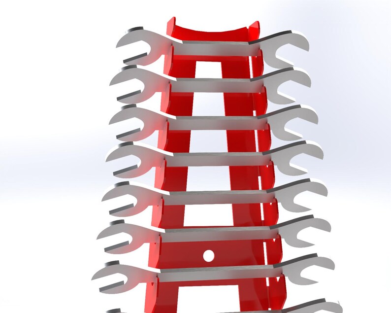 Wrench Organizer DXF Files, Wall Mounted Tool Holder, Spanner Rack ...