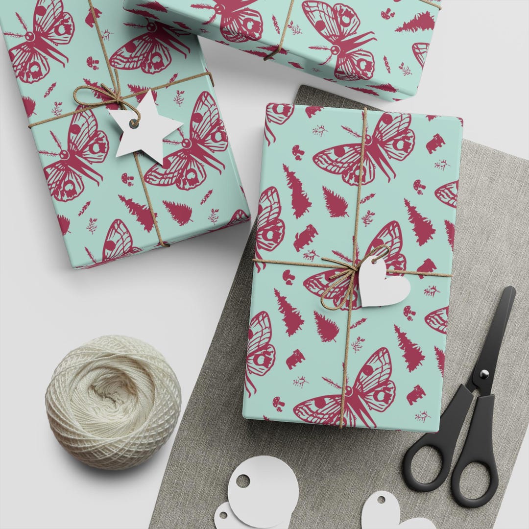 Mothman Gift Wrapping Paper | Pop Art Cryptid Gift Wrap - Etsy