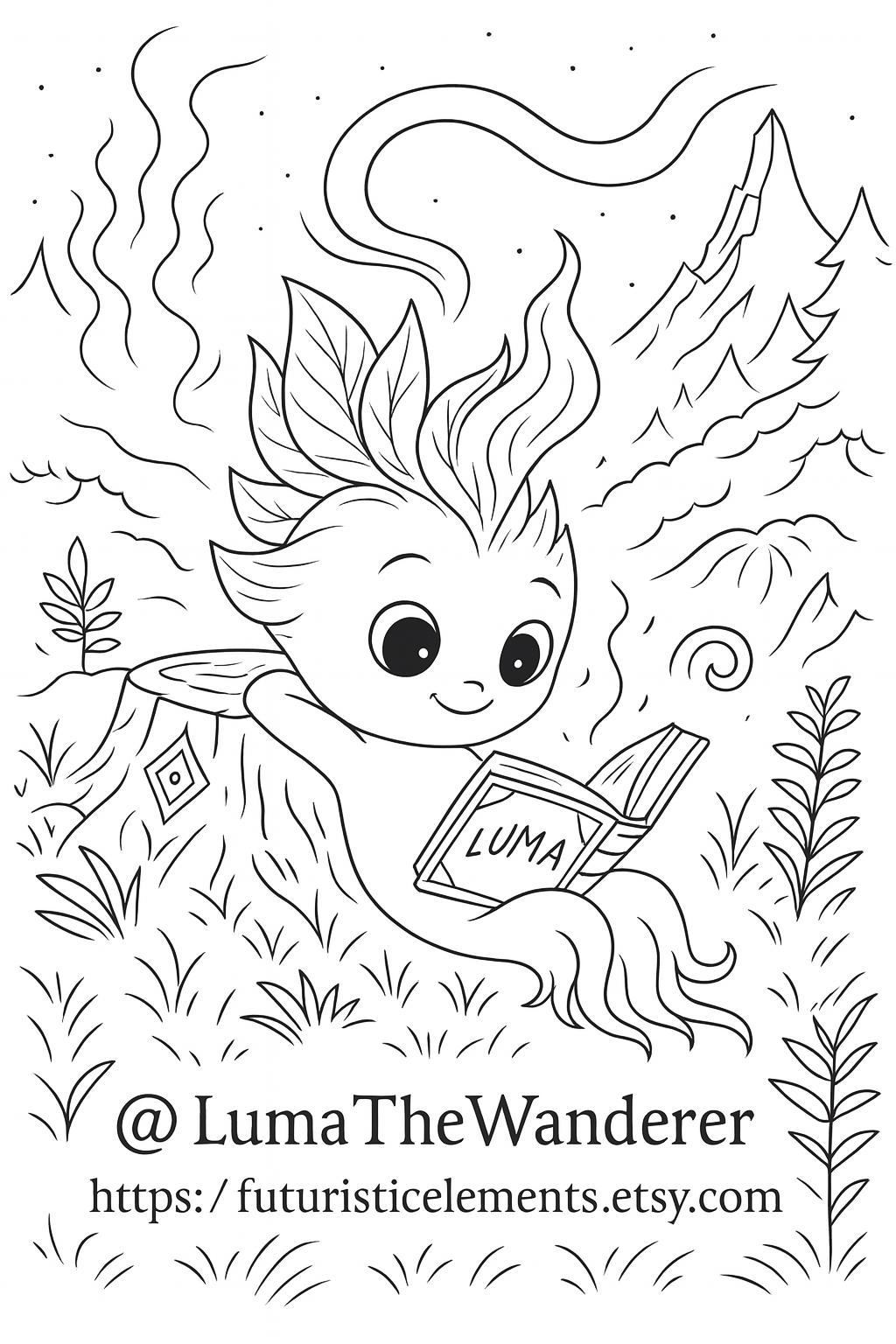 Luma’s Realm of Fire Coloring Book | Fantasy Kids Activity | Digital ...