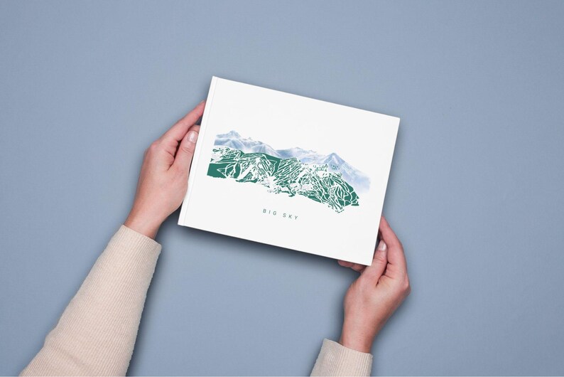 Big Sky Montana | Ski Trail Map Print | Mountain Art Digital File - Etsy