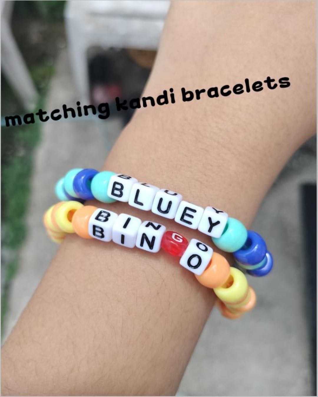 Bluey and Bingo Matching Kandi Bracelets - Etsy