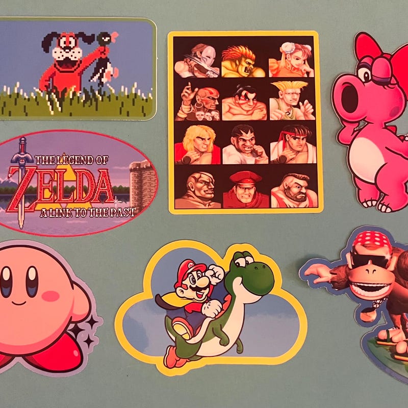 Nintendo Stickers - Etsy