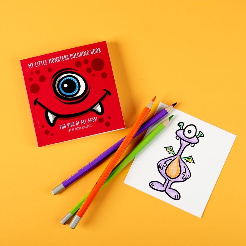 My Little Monsters Coloring Book #1 - Etsy