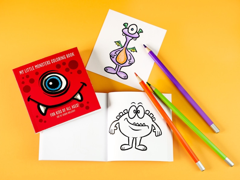 My Little Monsters Coloring Book #1 - Etsy