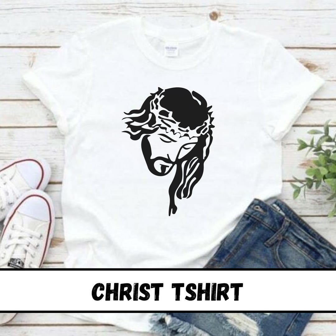 Jesus Face Shirt Christian Streetwear Religious Gift for Him or Her ...