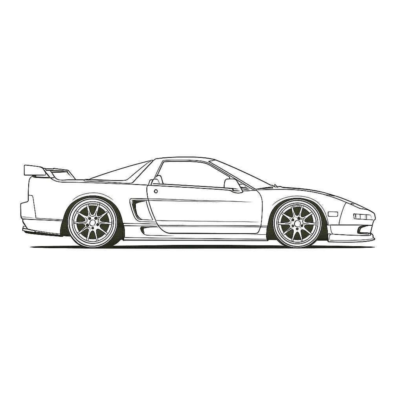 Honda NSX Side View SVG DXF Digital Download Drawing Line Art - Etsy