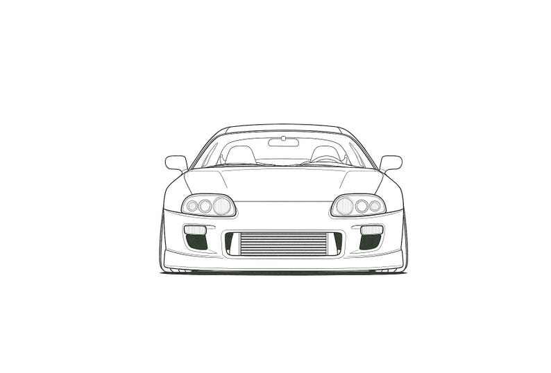 Toyota Supra Front View Digital Download SVG DXF - Etsy