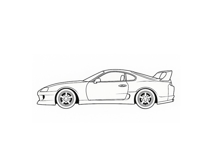 Toyota Supra MK4 Side View. SVG DXF - Etsy