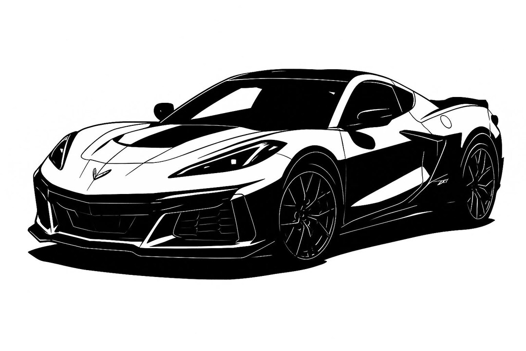 2025 Corvette ZR1 Svg Dxf Pdf Files Digital Download - Etsy