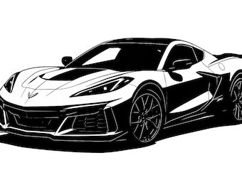 Nissan Silvia S13 Front View SVG DXF Digital Download Drawing Line Art ...