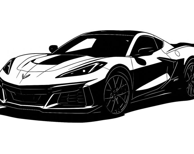 Nissan Silvia S15 Front View SVG DXF Digital Download Drawing Line Art ...