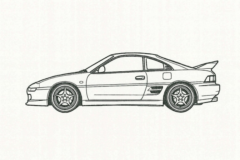 Toyota MR2 Side View SVG DXF Digital Download Drawing Line Art - Etsy