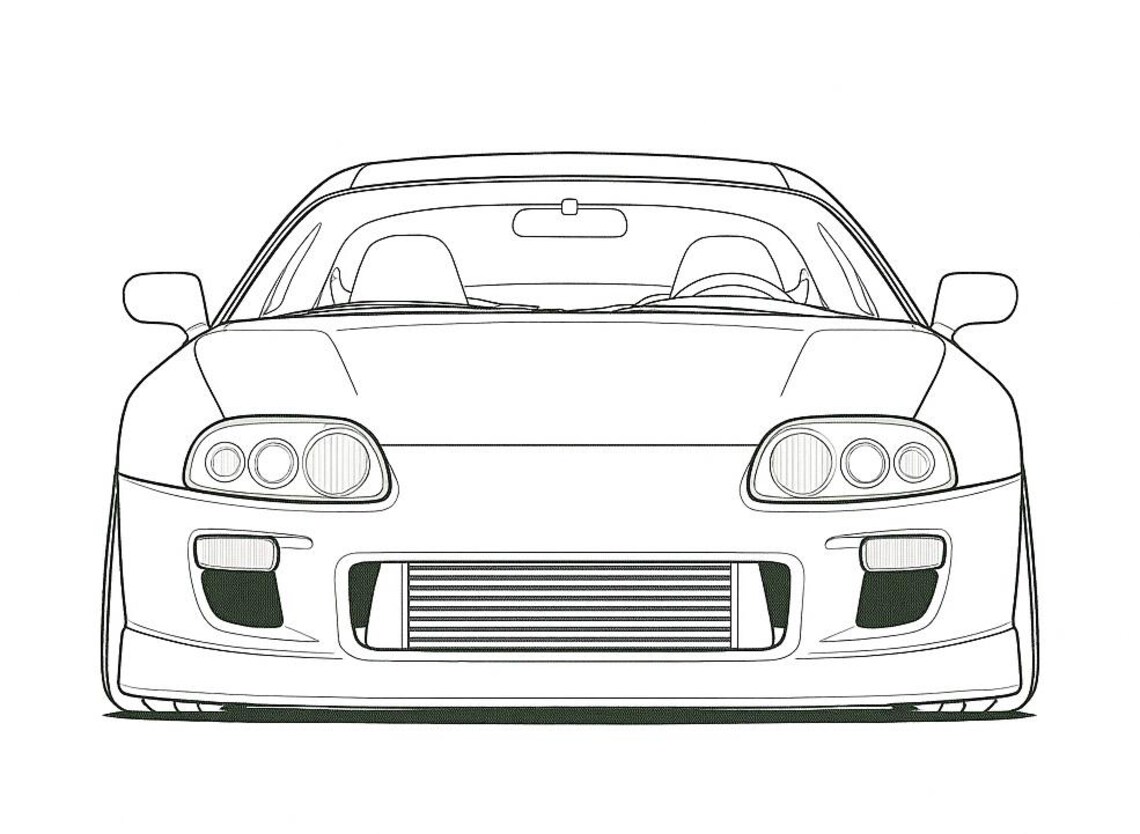 Toyota Supra Front View Digital Download SVG DXF - Etsy