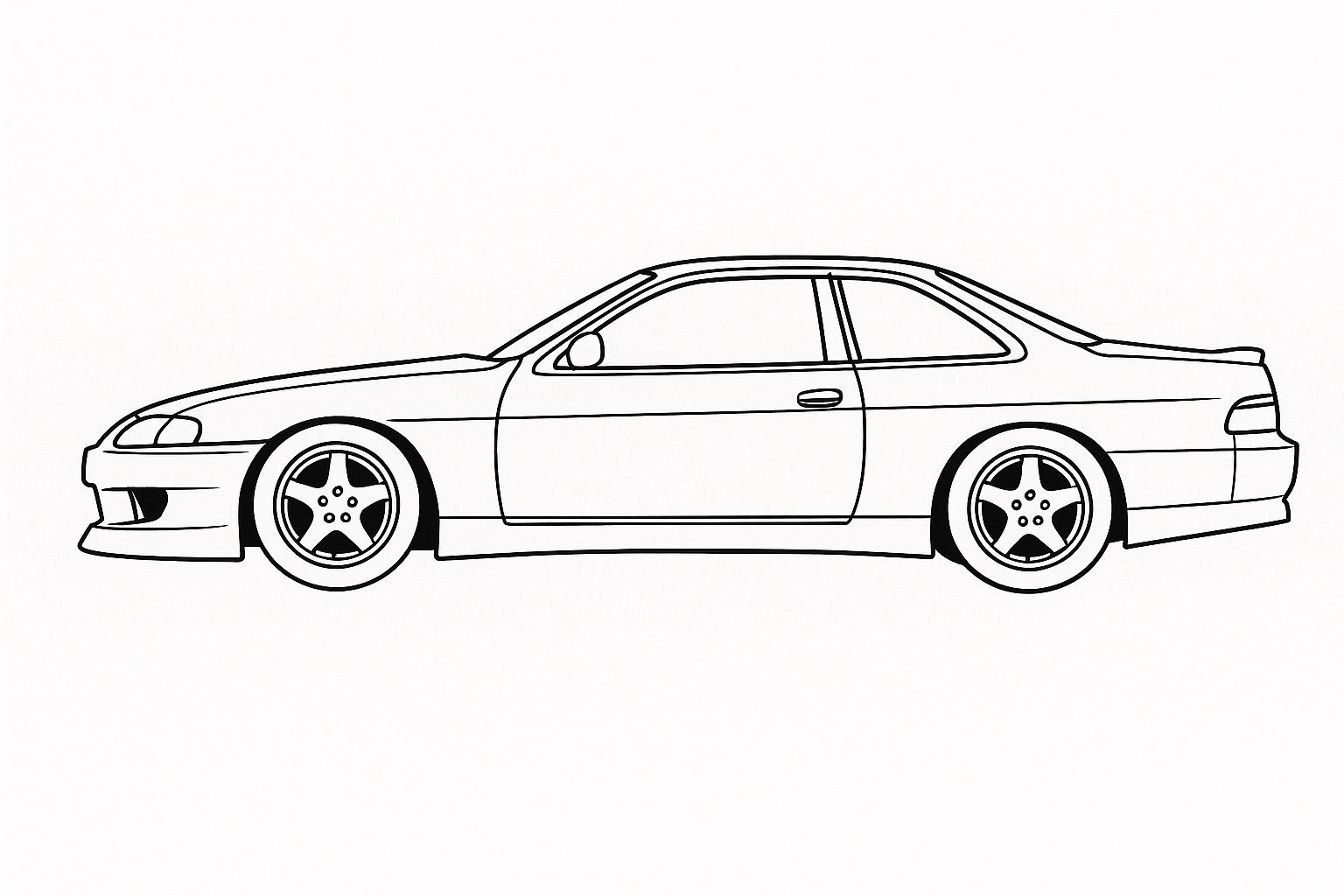 Toyota Soarer Lexus SC300 SC400 Side View Digital Download Drawing Line ...