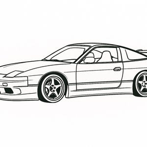 Nissan 180sx 240sx Side View SVG DXF Downland - Etsy