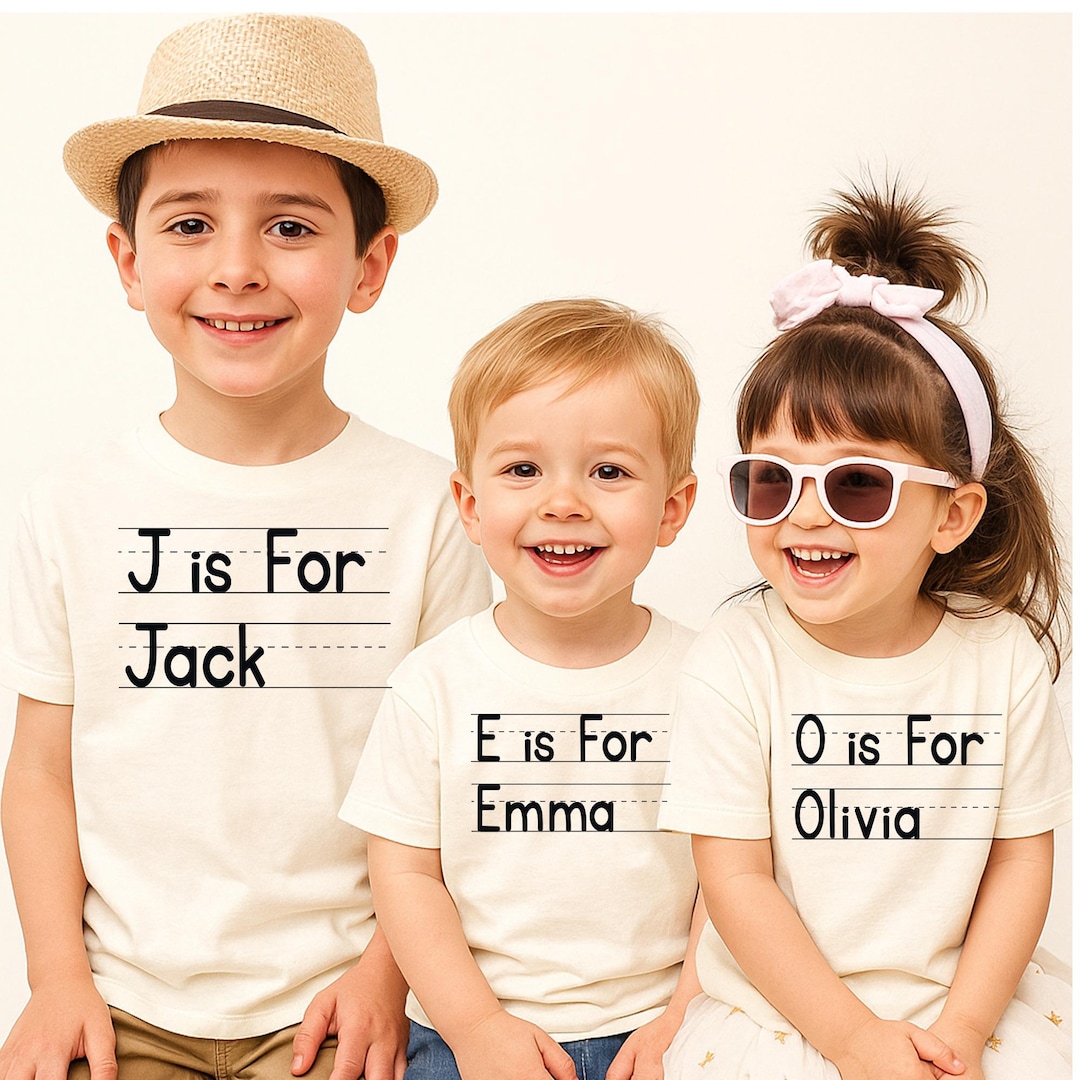 Personalized Alphabet Name Shirt: First Day of School Tee - Etsy