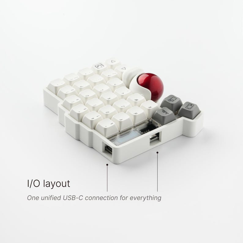 Custom Keyball 61 Split Keyboard: Ergonomic Trackball, Hot-swappable MX ...