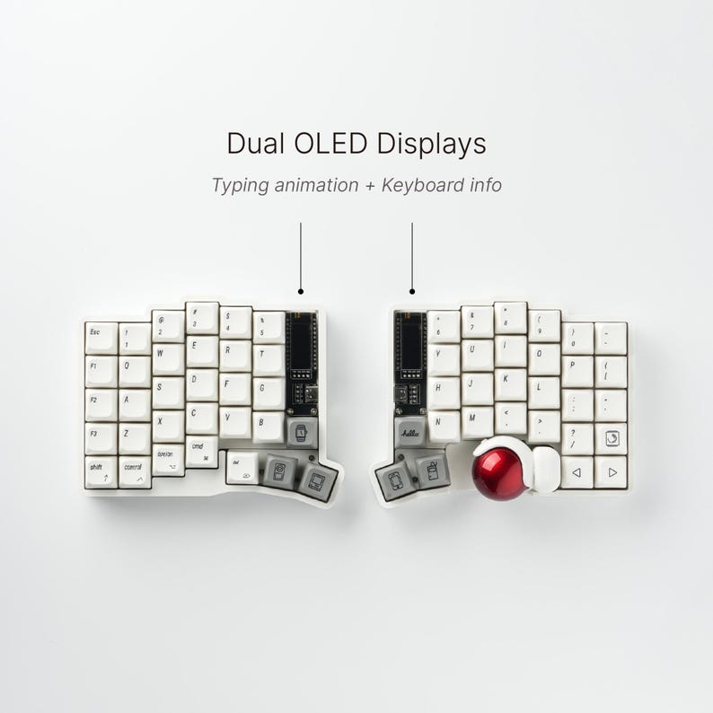 Custom Keyball 61 Split Keyboard: Ergonomic Trackball, Hot-swappable MX ...